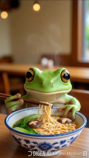 🐸🍜A frog is eating Maggi and toast.🍞#shorts #viral #cartoon #ai - YouTube