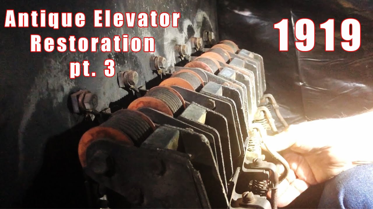 Restoring a 1919 antique elevator part 3 - YouTube