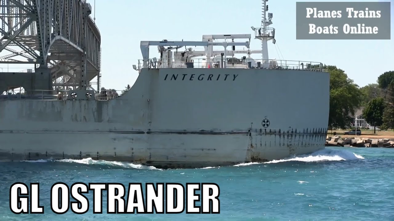 GL OSTRANDER Pusher Tug Boat Upbound To Lake Huron - YouTube