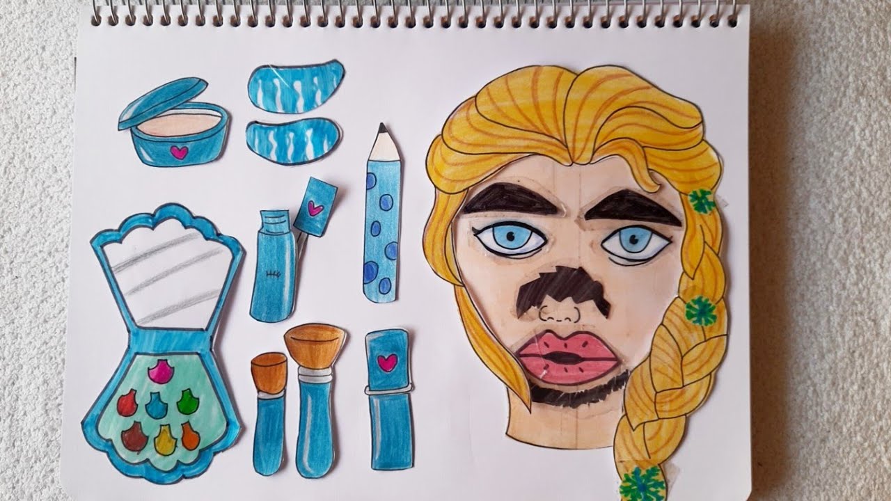 💸 Paperdiy 💸 Roblox Frozen Baddies Makeup with Paper cosmetics 💄#roblox ...