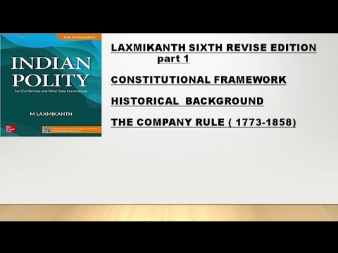 Video 1| Indian polity By Laxmikanth|Laxmikanth Sixth Revised Edition|Unit 1 Historical ...
