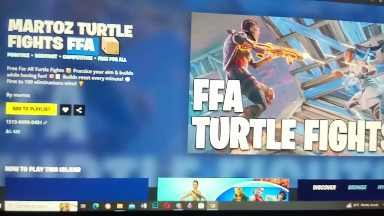 Fortnite MARTOZ TURTLE FIGHTS FFA Map Code (New COMPETITIVE FREE FOR ...