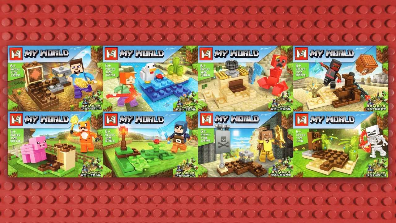 LEGO Minifigures (Unofficial) Minecraft Set MG598 - YouTube