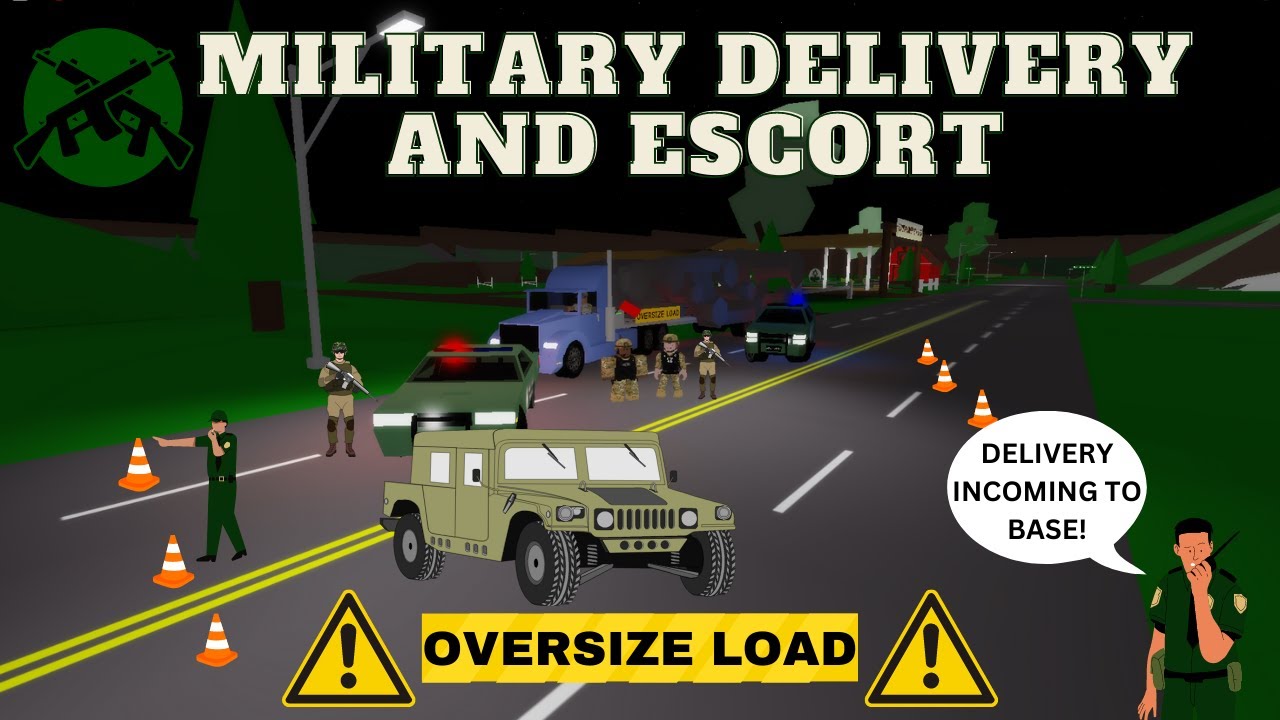 OVERSIZED LOAD MILITARY CONVOY! - Roblox Brookhaven RP Gameplay - YouTube