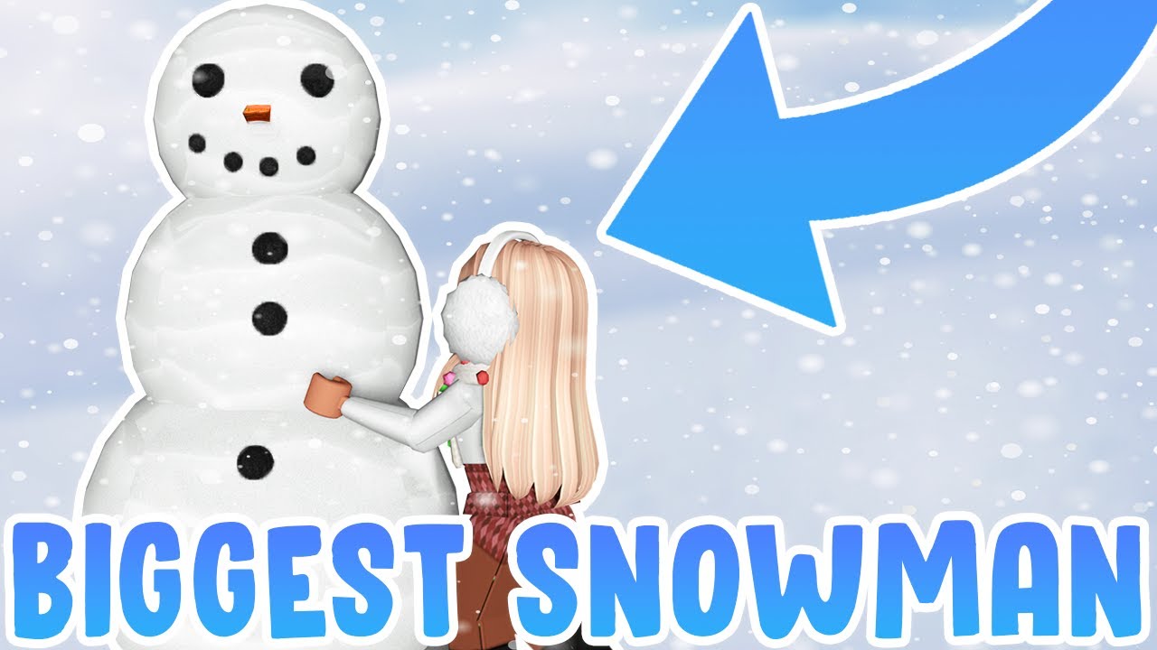 ☃️ BUILDING the *BIGGEST SNOWMAN* on Roblox ️ - YouTube