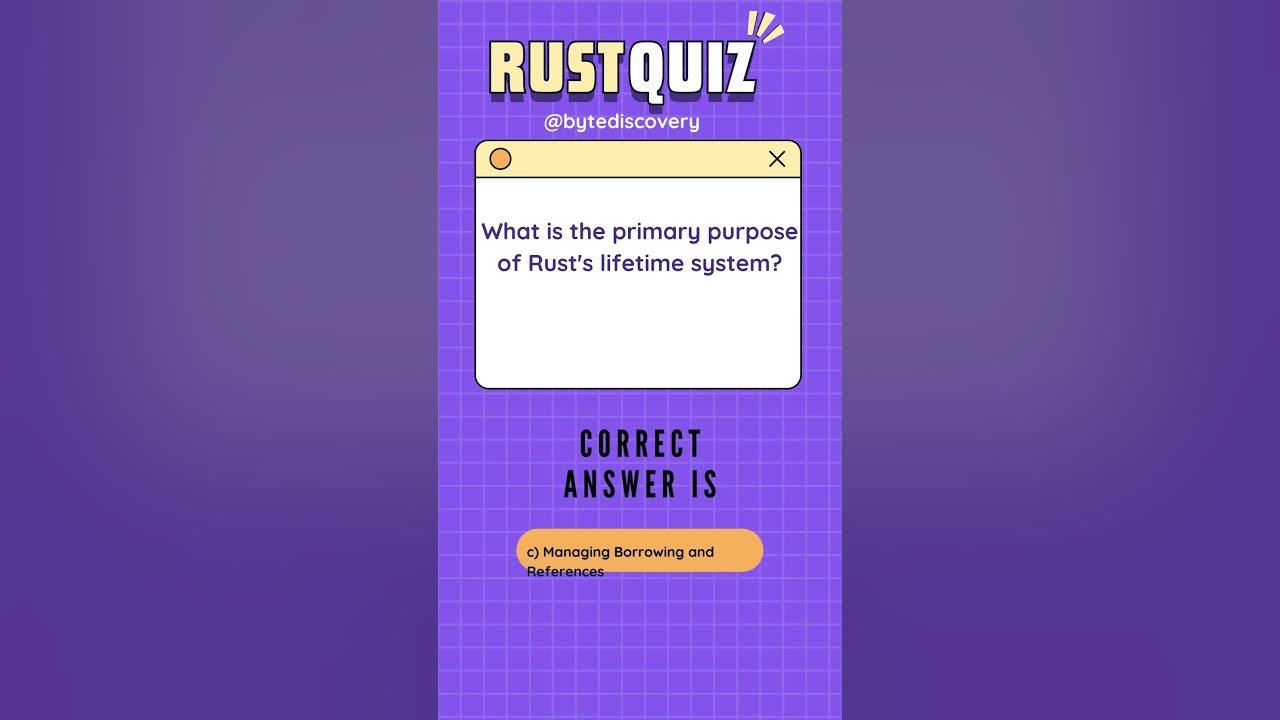 Rust Lifetime System Safeguarding Memory With Precision Rust Rustprogramming Youtube