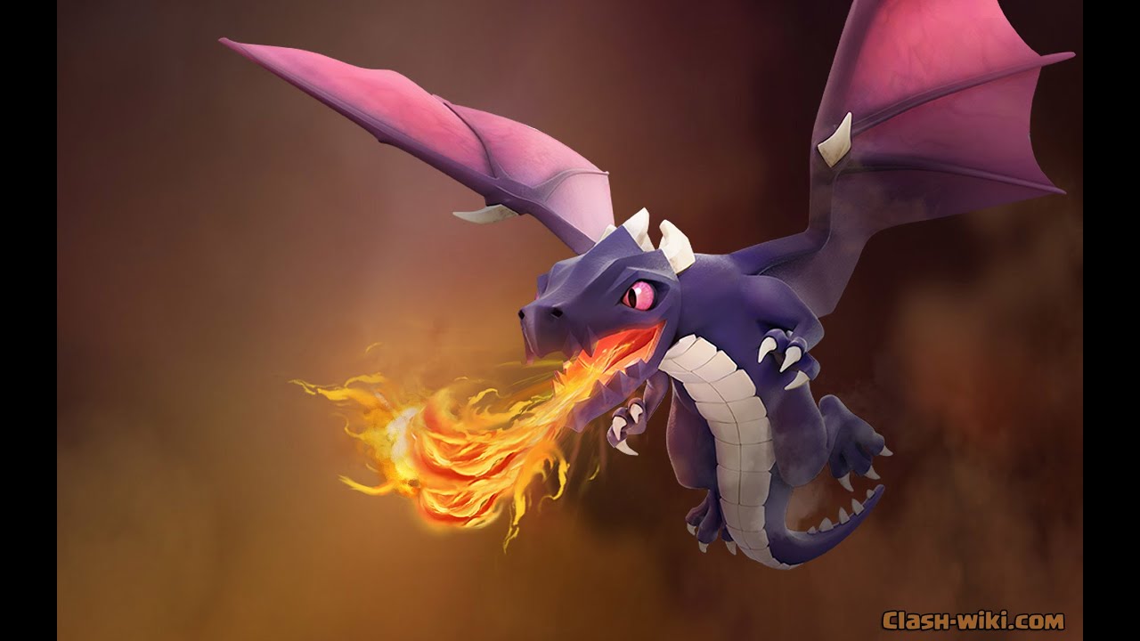 Clash Of Clans || Town hall level 8 || Dragon's attack - YouTube