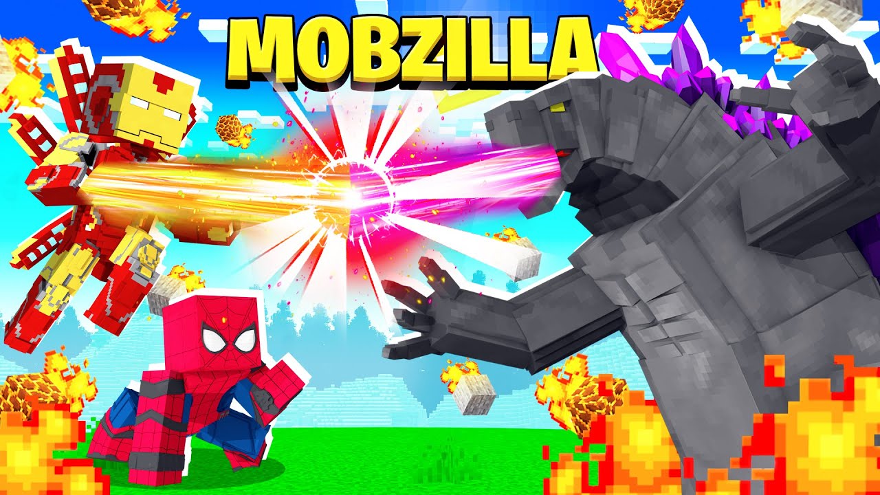 MOBZILLA vs SUPER HEROIS no MINECRAFT - ORESPAWN #10 - YouTube