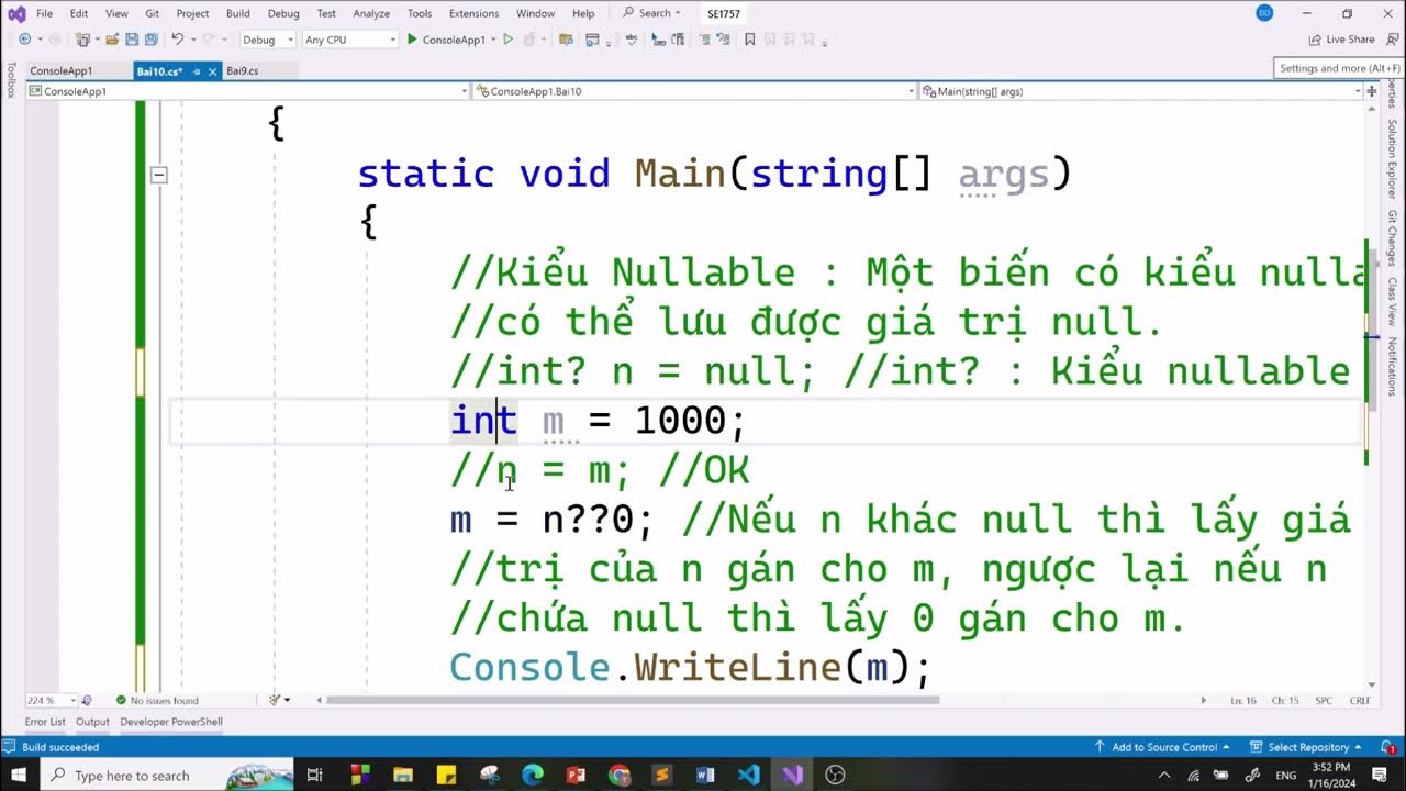 C#-SE1757: Buổi 5: Nullable, var, dynamic, class generic, method generic, interface generic ...