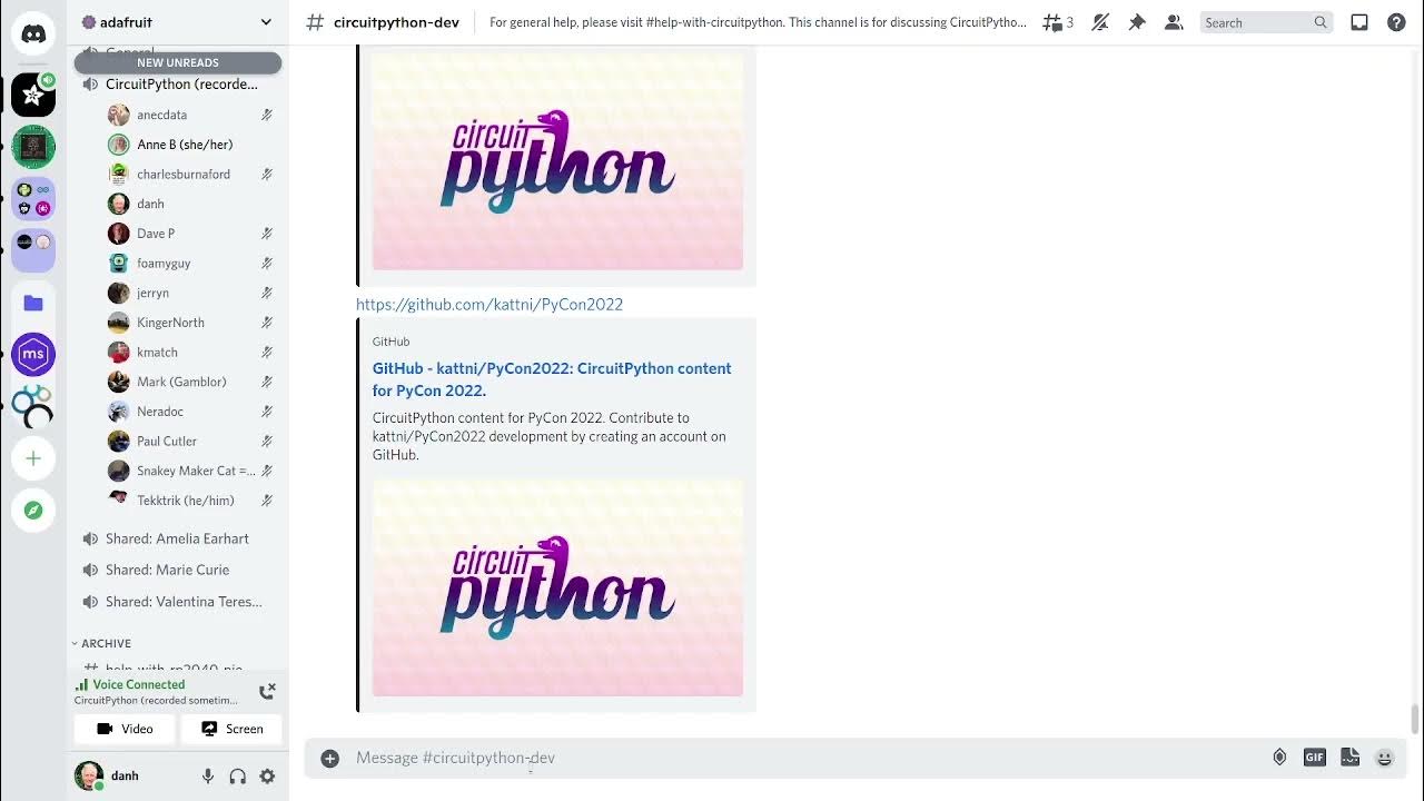 Circuitpython Weekly Meeting For May 2 2022 Circuitpython Circuitpython Adafruit Youtube
