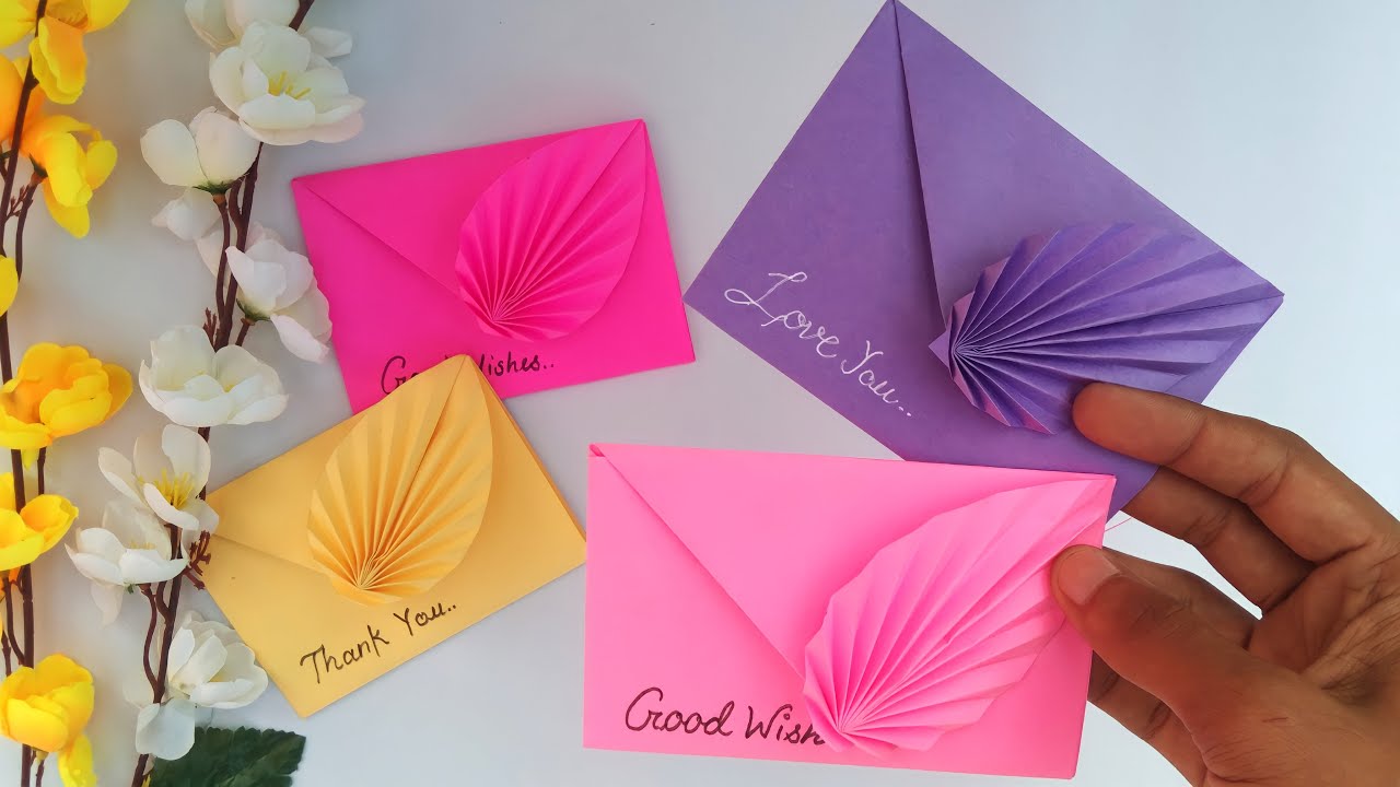 DIY Beautiful PEPER ENVELOPE with leaf | How to make easy origami ...