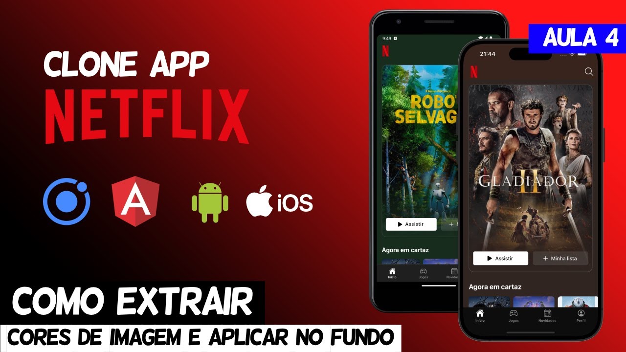 Desenvolvendo app Clone da Netflix (Aula 4 - Como extrair cores de uma imagem com Color Thief ...