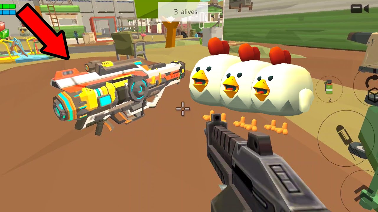 Nuclear Bazooka BattleRoyalePvP Chicken Gun Gameplay || Pro VS Hacker ...