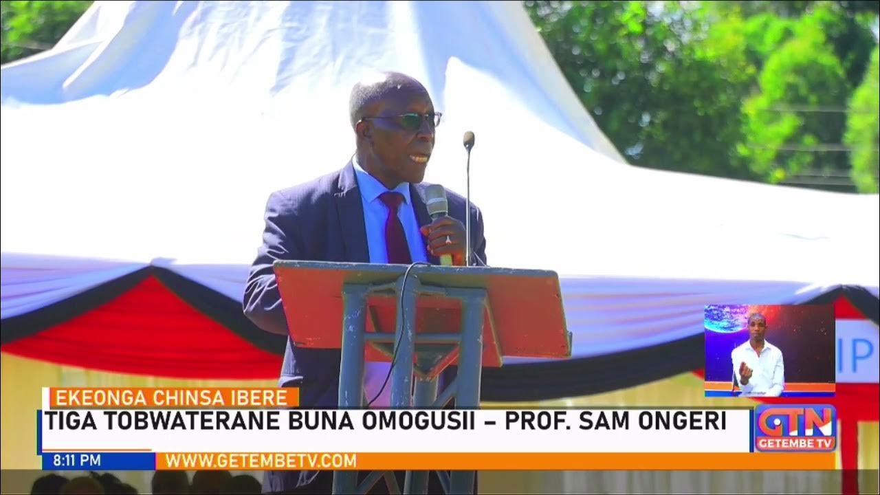 Prof. Sam Ongeri insists on Omogusii unity ahead of the 2027 general elections - YouTube
