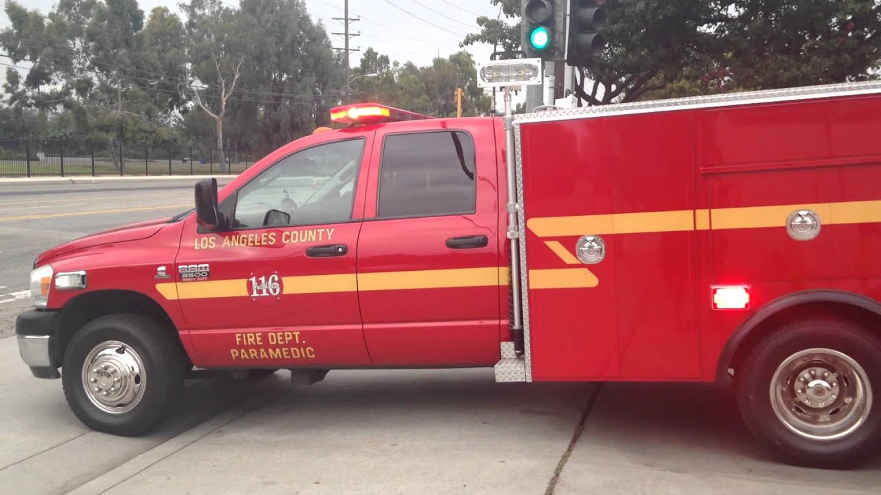 LACoFD squad 116 responding - YouTube