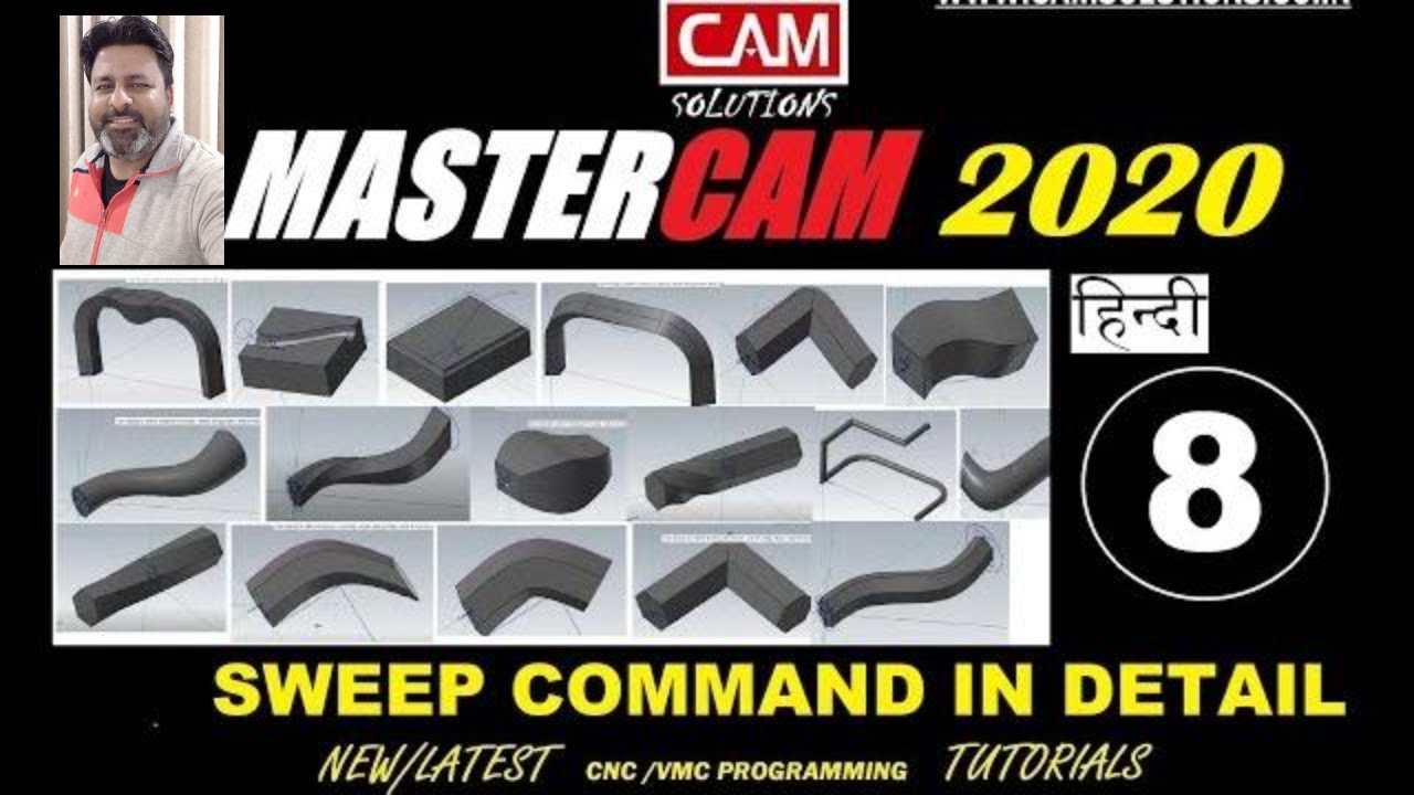 Mastercam 2020 Sweep Command In Detail Day- 8 | MasterCAM Tutorials ...