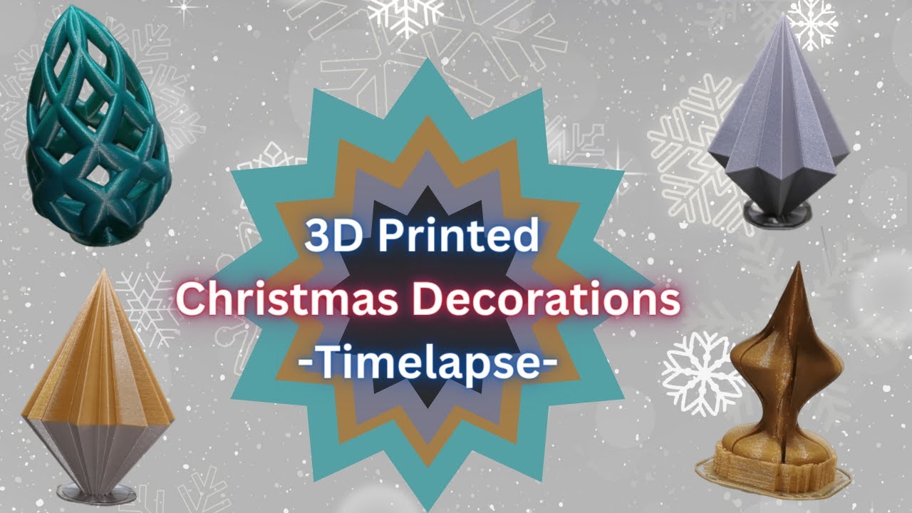 3D Printed Christmas tree Decorations - YouTube