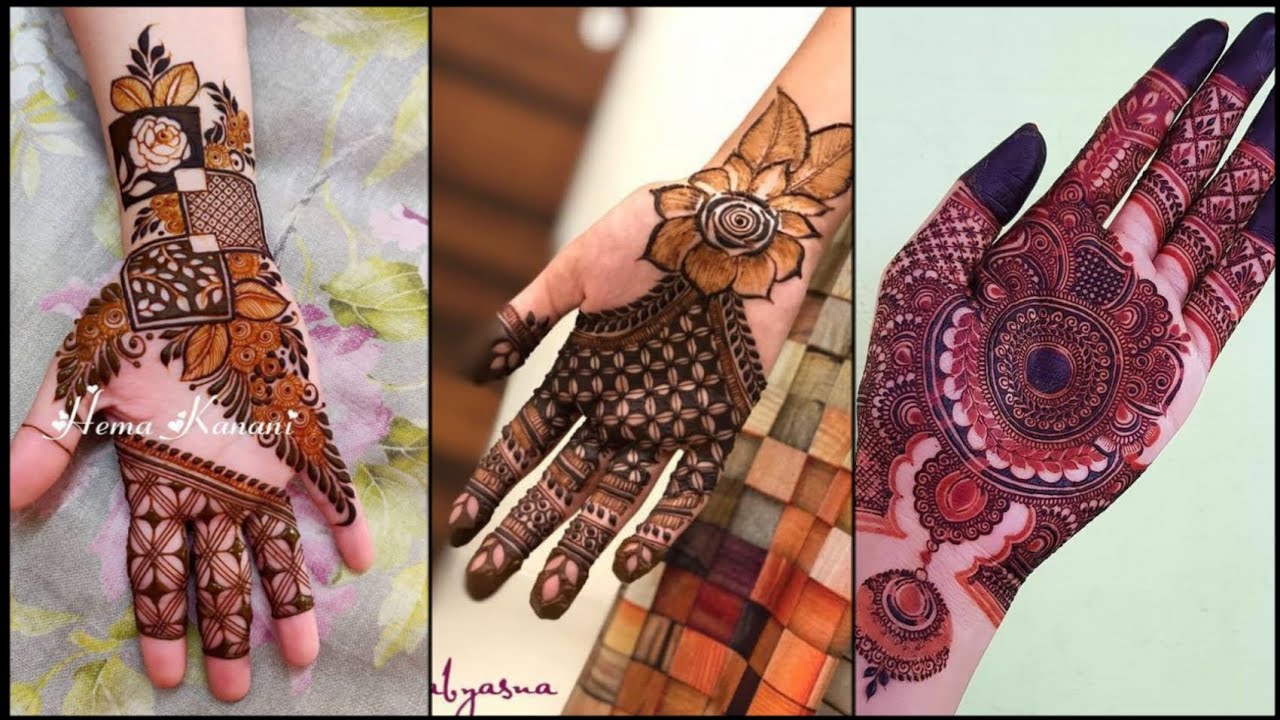 new latest mehandi ke designs 2024 || simple mehndi designs back side ...