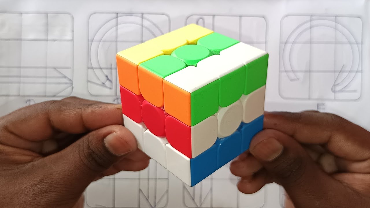 How to Make Cage pattern on rubik's cube || slow tutorial algorithm ...