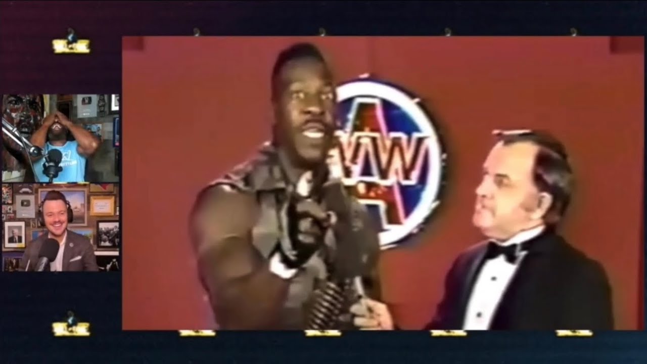 BOOKER T reacts to his FIRST TV Wrestling Promo - YouTube