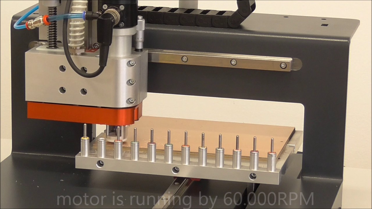 PCB milling machine MIPEC 4MILL300ATC - YouTube