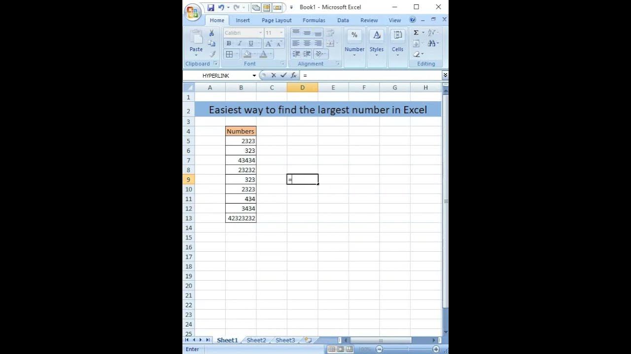 Easiest Way To Find Largest Number In Excel Shorts Viral Exceltech Smartexcel Office Youtube