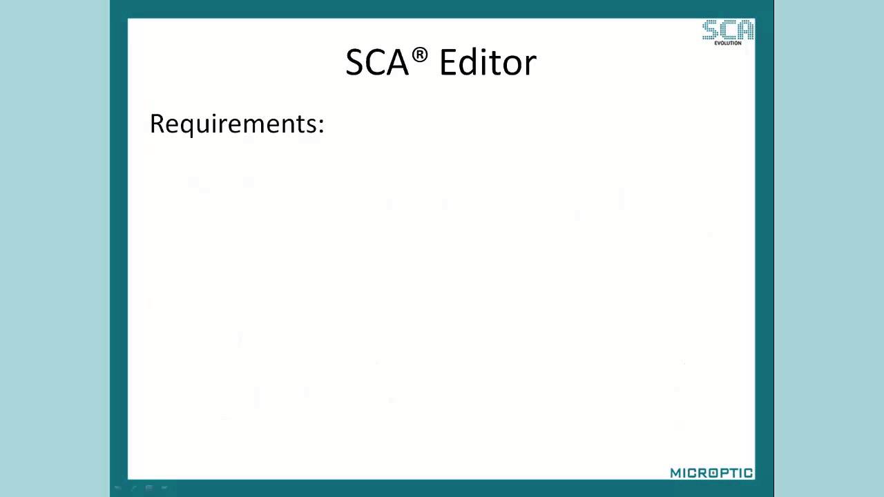 SCA Editor - CASA System SCA Evolution (Veterinary Edition) - YouTube