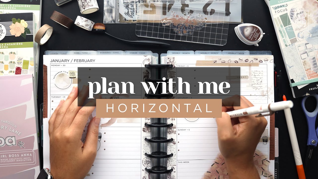 PLAN WITH ME :: DECORATING A HORIZONTAL LAYOUT IN A CLASSIC HAPPY ...