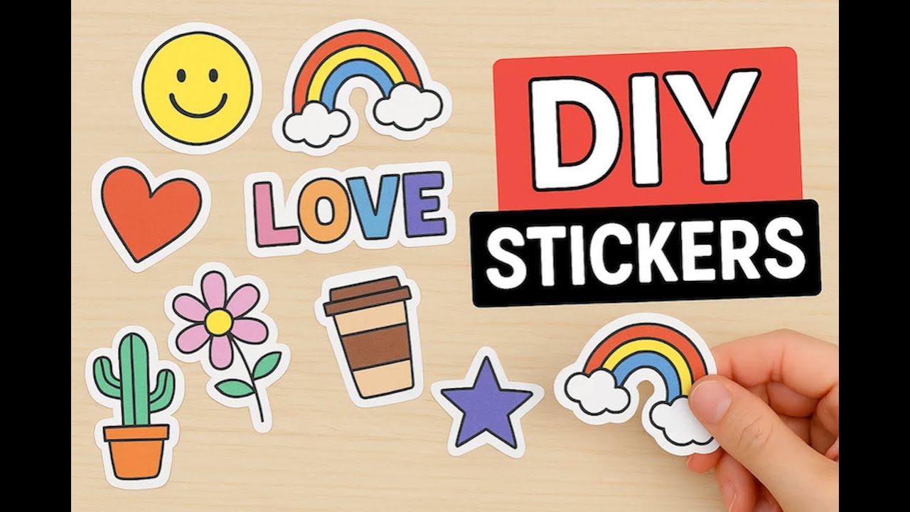DIY Stickers | Sticker Tutorial | Kawaii Stickers - YouTube