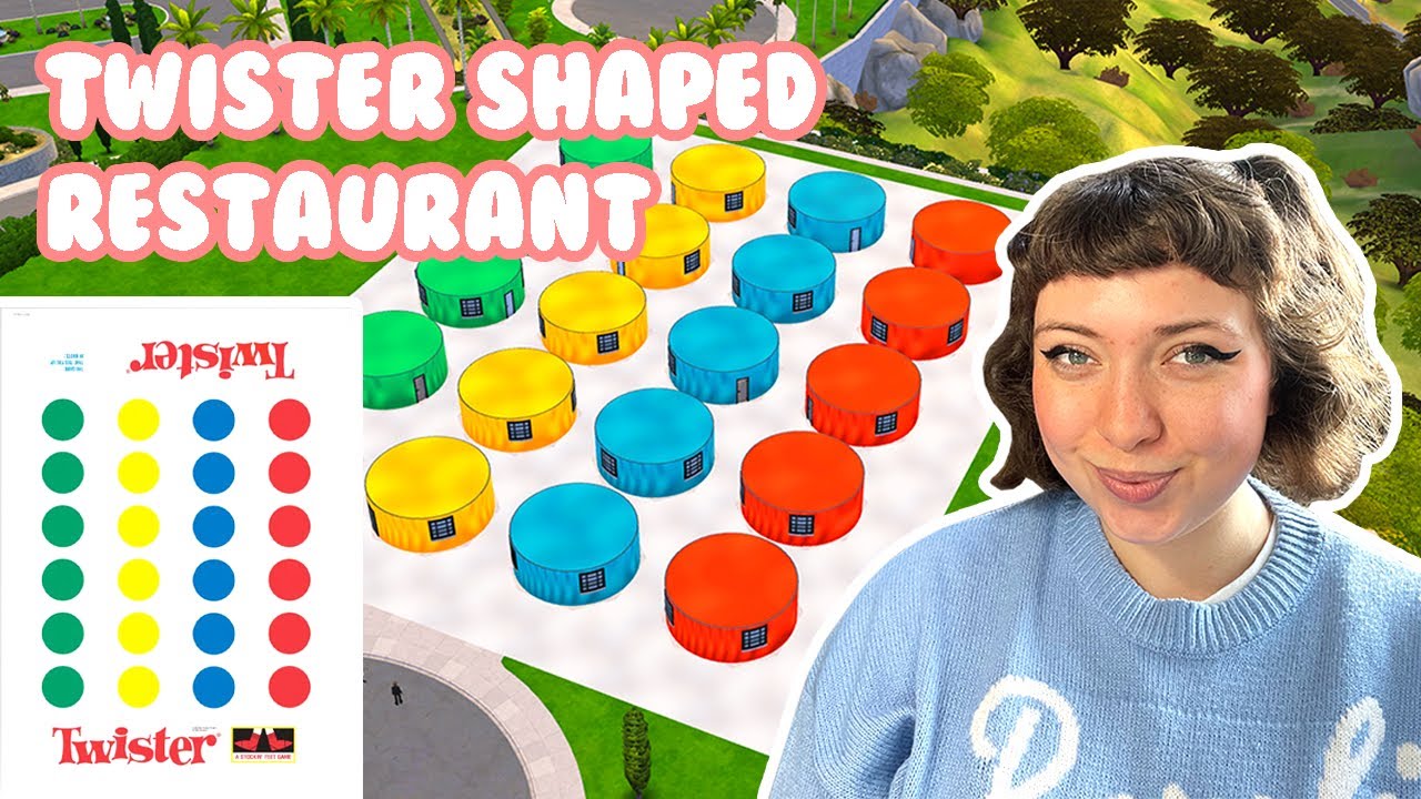 I Built A Restaurant In The Shape of Twister in Sims 4 - YouTube