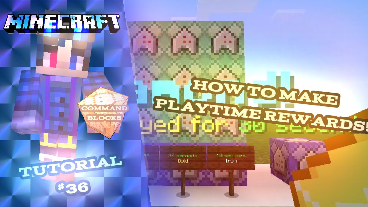 How To Make A Scoreboard Playtime Reward Minecraft Bedrock Command