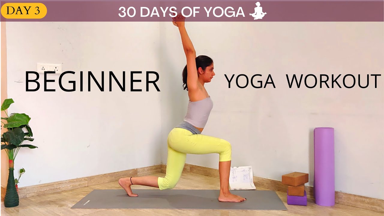 Day 3 - 15 min Beginner Full Body Yoga Workout | 30 days of yoga - YouTube