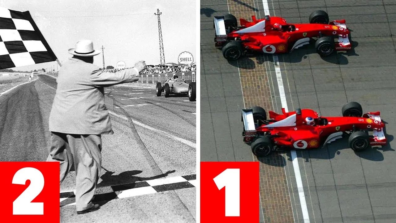The CLOSEST Finishes In F1 History RANKED.. - YouTube