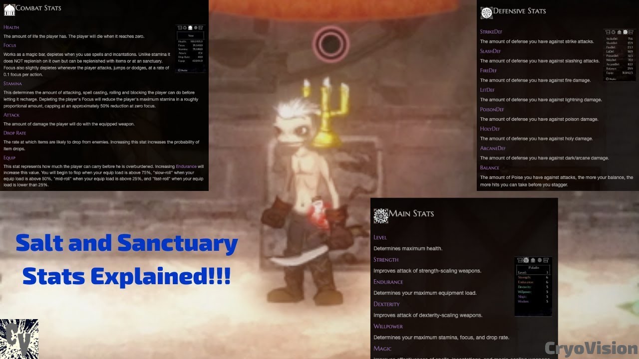 Salt and Sanctuary Stats Explained!!! - YouTube