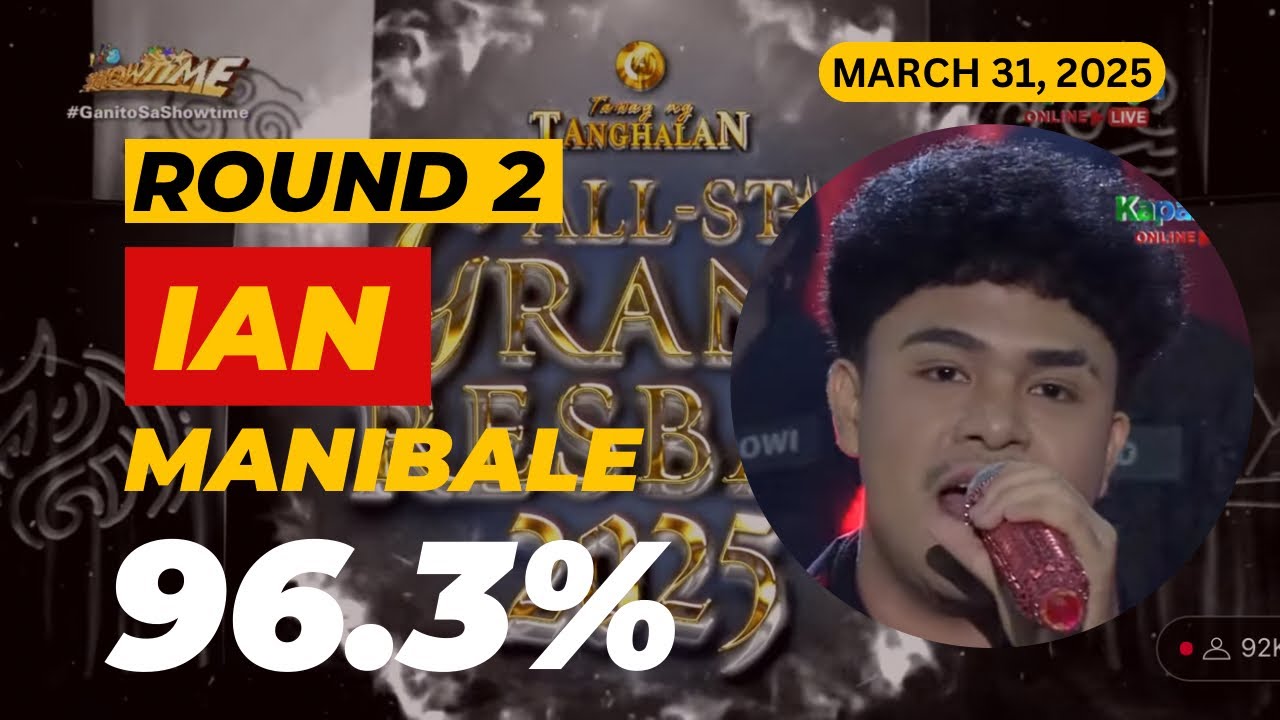 Ian Manibale | A Song For You | Round 2 | Tawag Ng Tanghalan All-Star Grand Resbak 2025 - YouTube