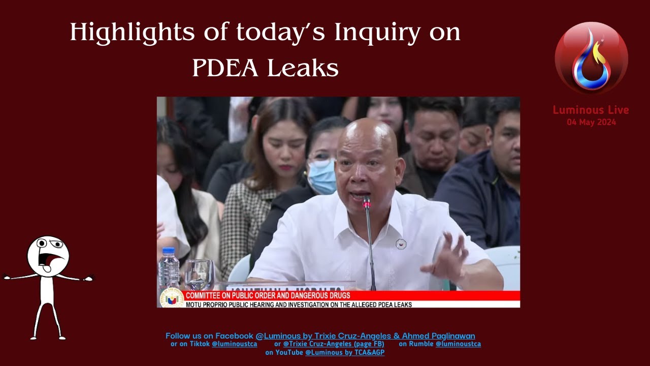 Highlights of today's inquiry on PDEA Leaks - YouTube