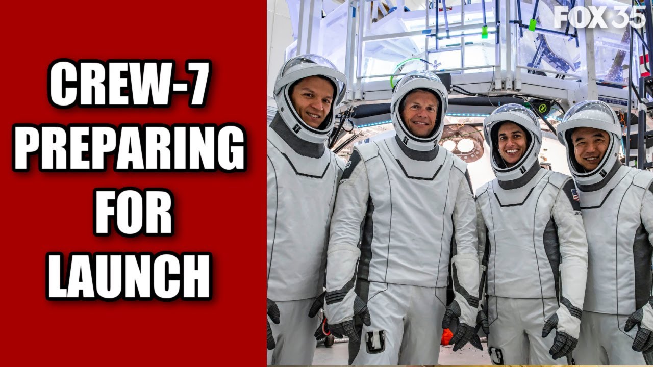 NASA, SpaceX Crew-7 astronauts prepare for mission to space station ...