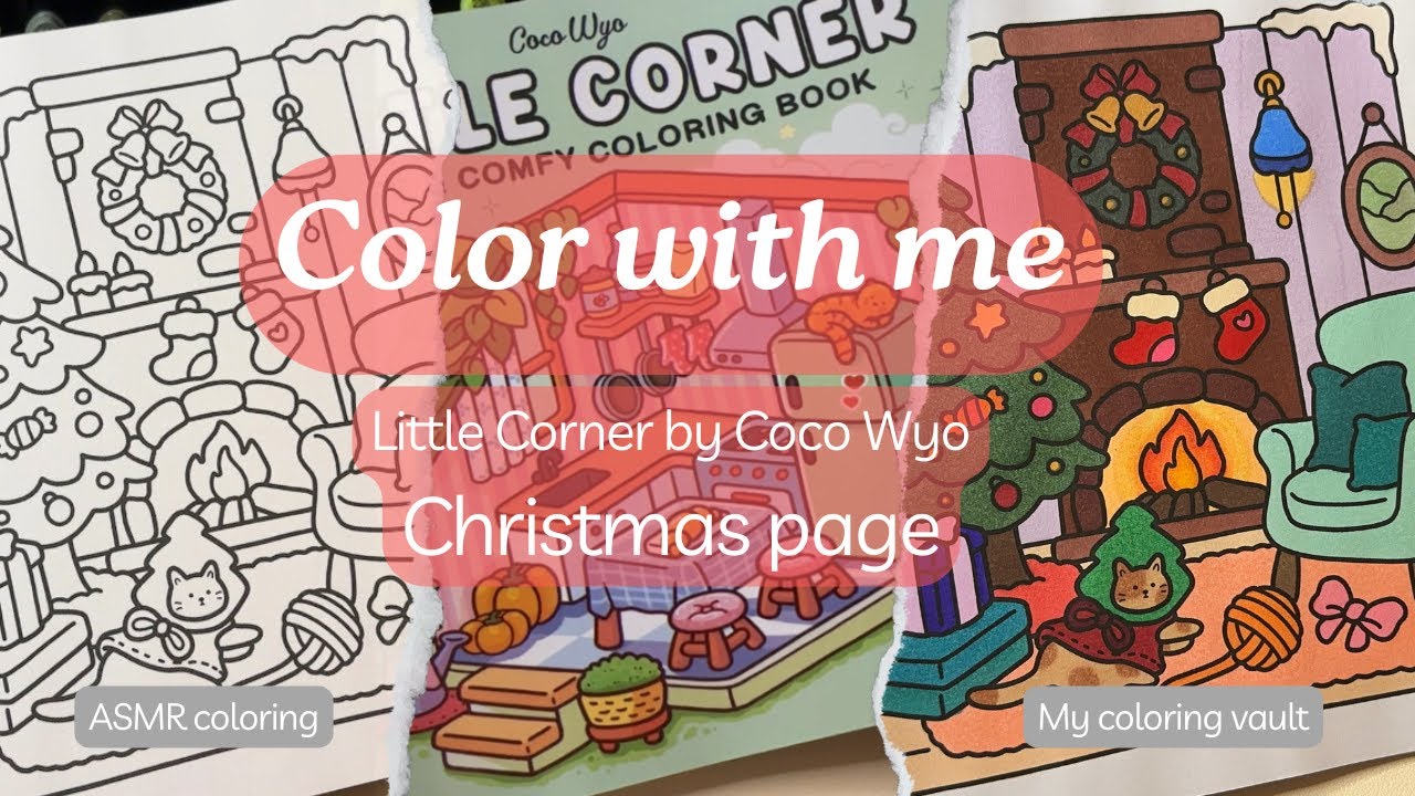 Color with me Christmas edition | ASMR | Alcohol markers | Coco Wyo ...