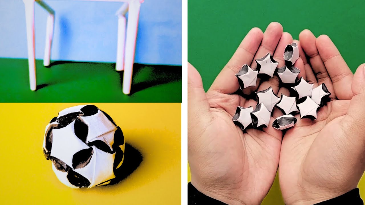 How to Make Paper Football Ball Easy || Origami Football || Paper ...