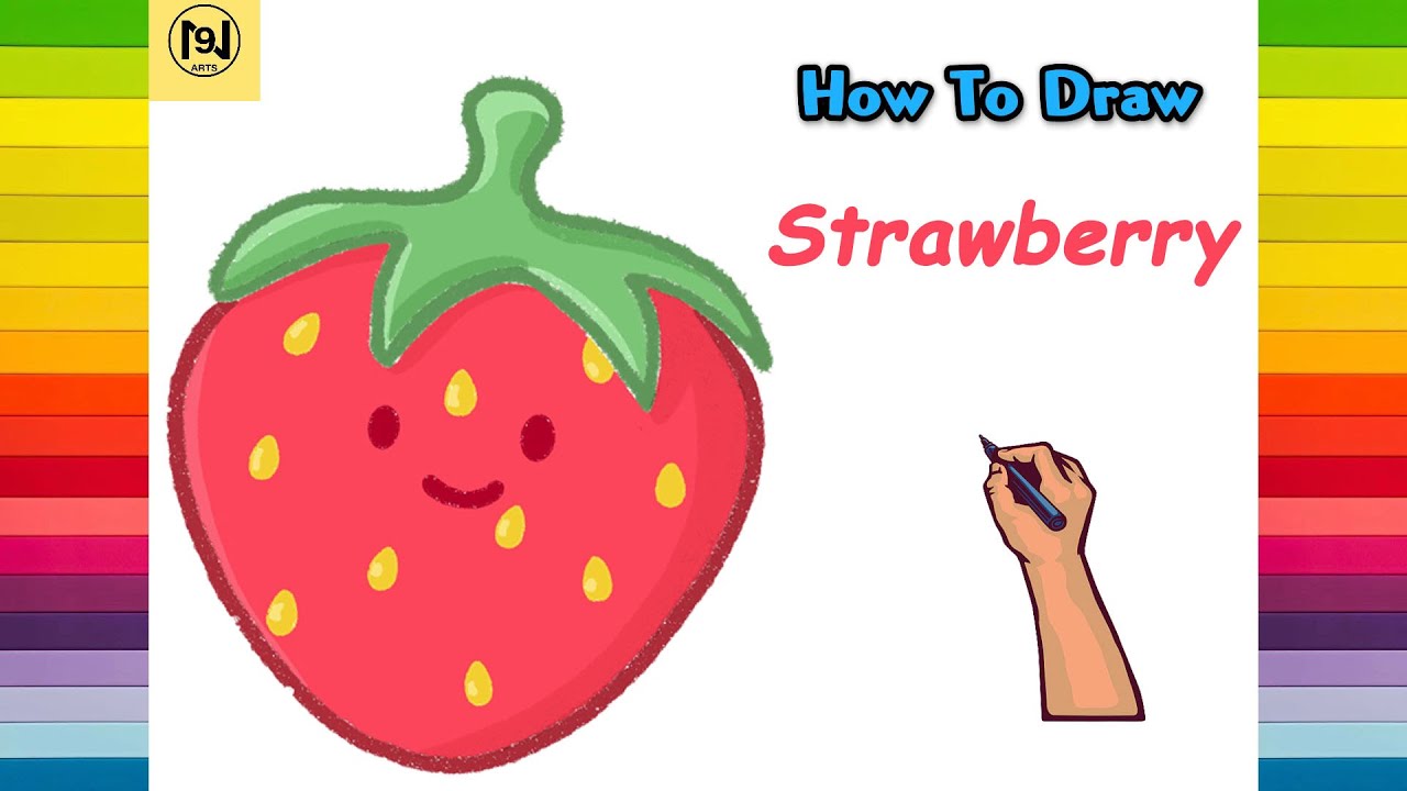 How to Draw Cute Strawberry Easy Step by Step - YouTube