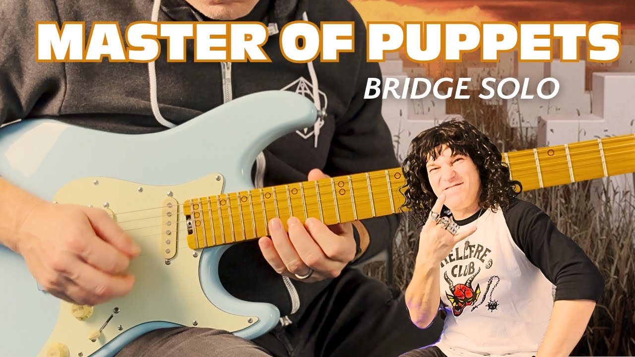 Master Of Puppets - Bridge Solo - Playthrough and Guitar Lesson with ...