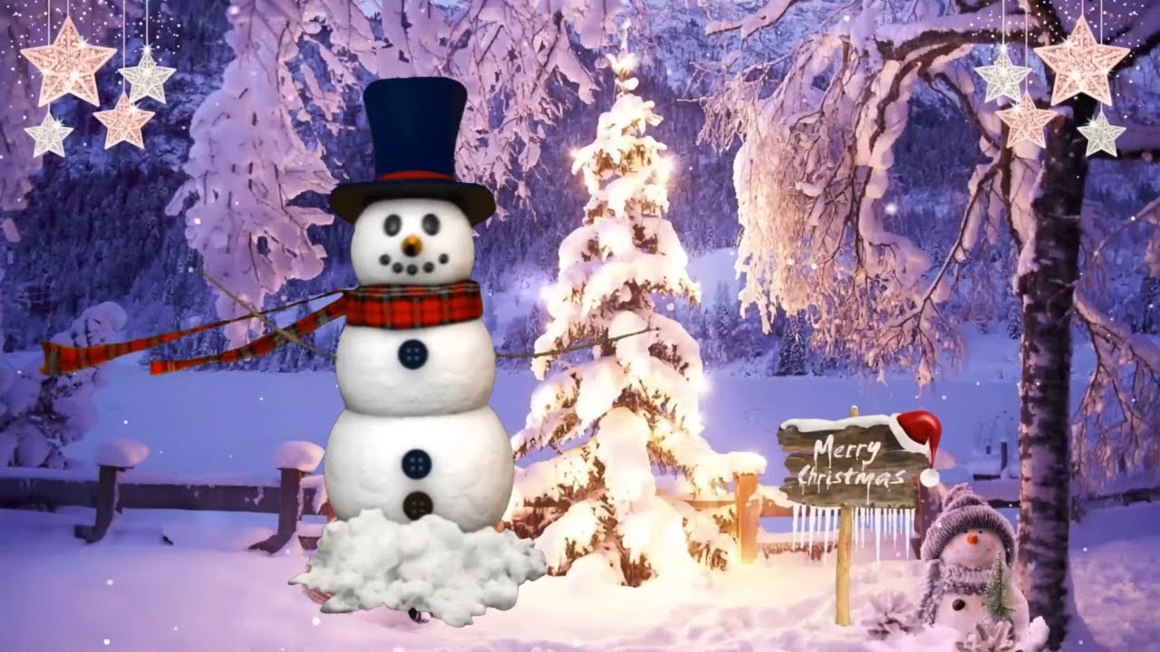 Christmas piano music with Snow Falling ️ ️ ️ - YouTube