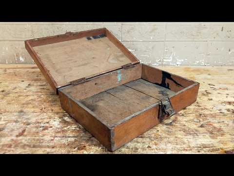 Worn out wooden box. Restoration. - YouTube