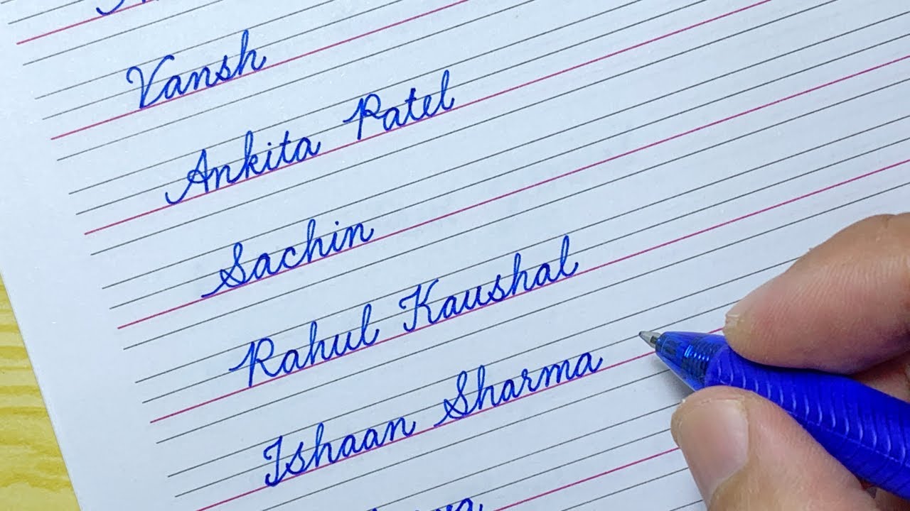 How To Write Your Name In Cursive Writing YouTube