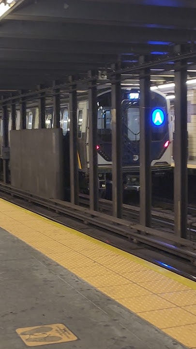 MTA Subway R211A A train leaving Euclid Avenue - YouTube