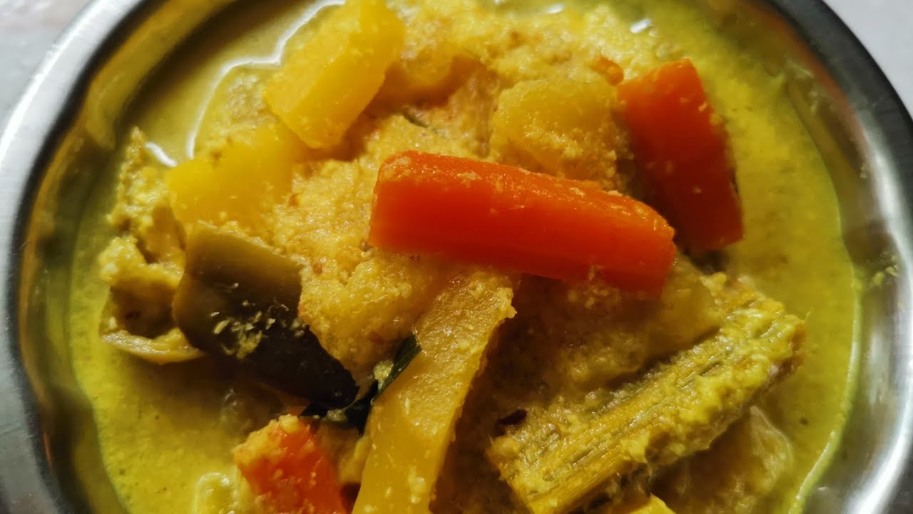 Aviyal |vegetable aviyal |kerala aviyal - YouTube