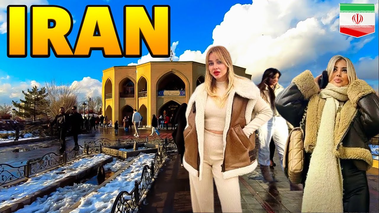 🇮🇷Snowy Day Stroll in Tabriz's Iconic El-Goli Park | Winter Wonderland ...