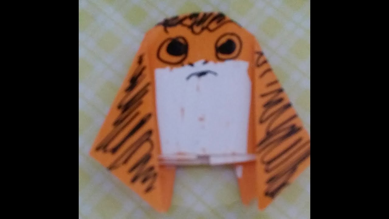 How to fold: Porg and other finger puppets - YouTube