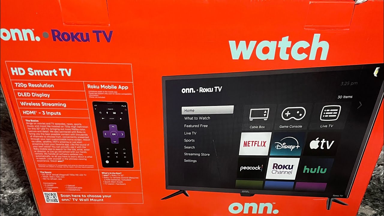 Quick T. V. Unboxing (Onn. Roku TV) - YouTube
