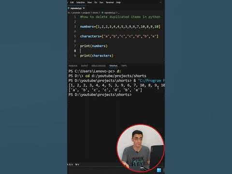 python - how to delete duplicated items? - YouTube